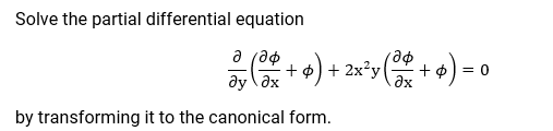 Solved Solve the partial differential | Chegg.com