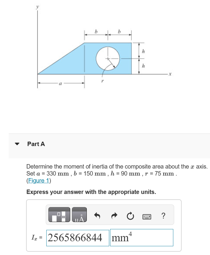 Part ADetermine the moment of inertia of the | Chegg.com