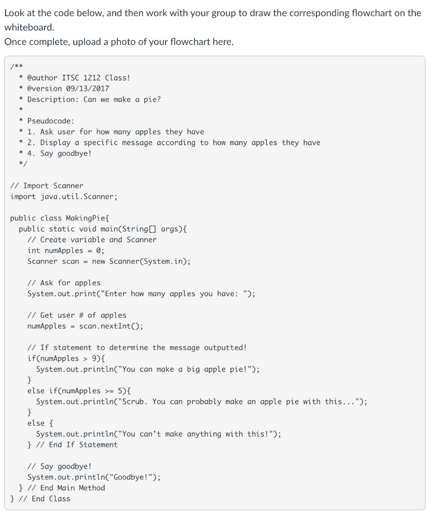 Solved Look at the code below, and then work with your group | Chegg.com