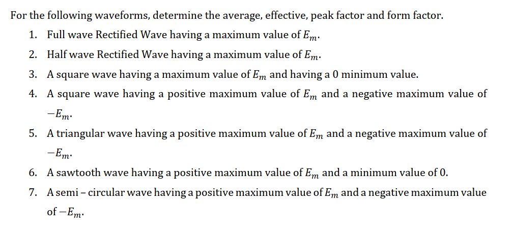 Solved AC CIRCTUIS CHARACTERIZATION OF SINUSOIDAL AND NON | Chegg.com