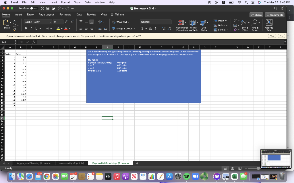 Solved Excel File Edit View insert Format Tools Data Window | Chegg.com