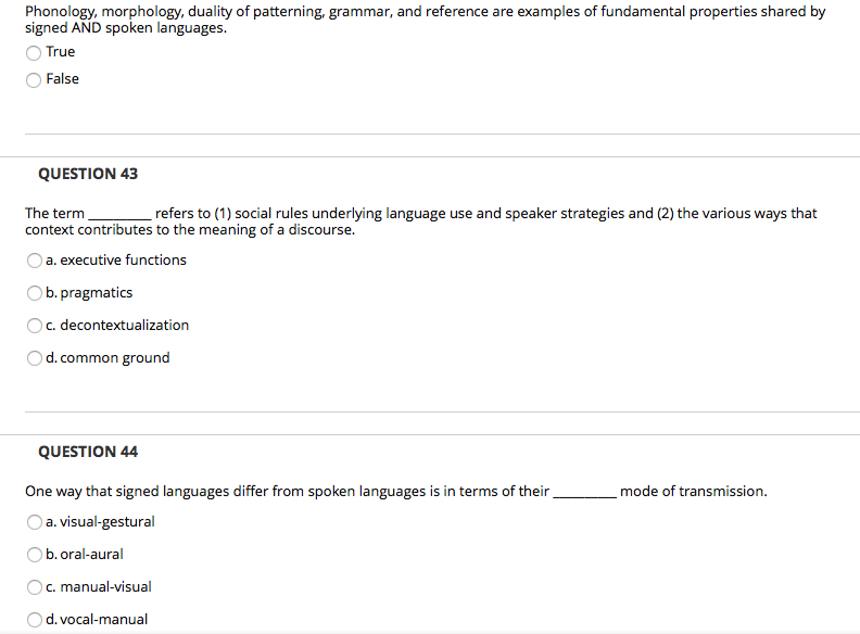 Solved Phonology, morphology, duality of patterning, | Chegg.com