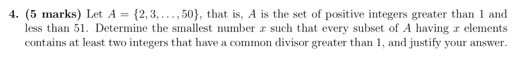 Solved 4. (5 marks) Let A = {2.3, less than 51. Determine | Chegg.com