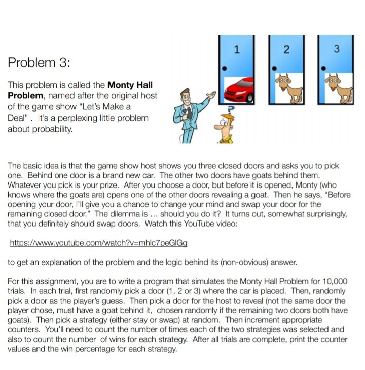 Solved Assignment 5 Problem 1 Write a program that inputs a | Chegg.com