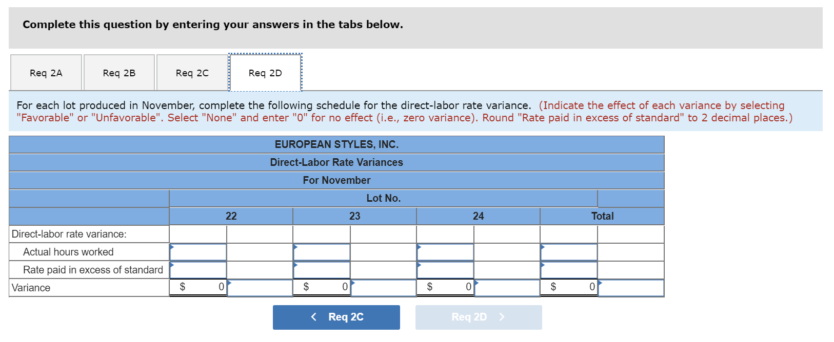 Solved Please fill in the table for Req 2D at the bottom in | Chegg.com