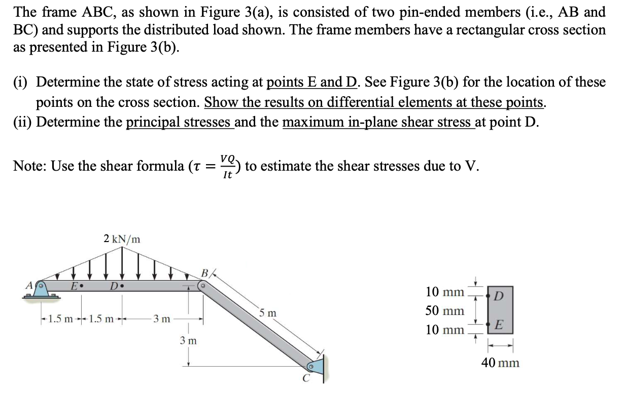 Solved The frame ABC, as shown in Figure 3(a), is consisted | Chegg.com
