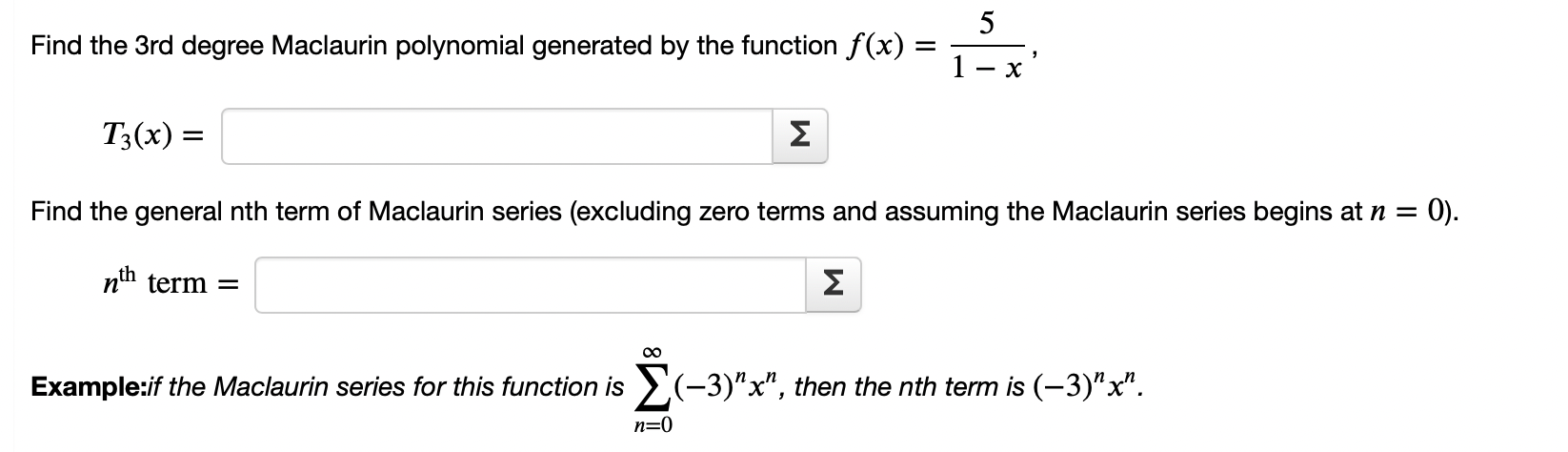 Solved Find the 3rd degree Maclaurin polynomial generated by | Chegg.com