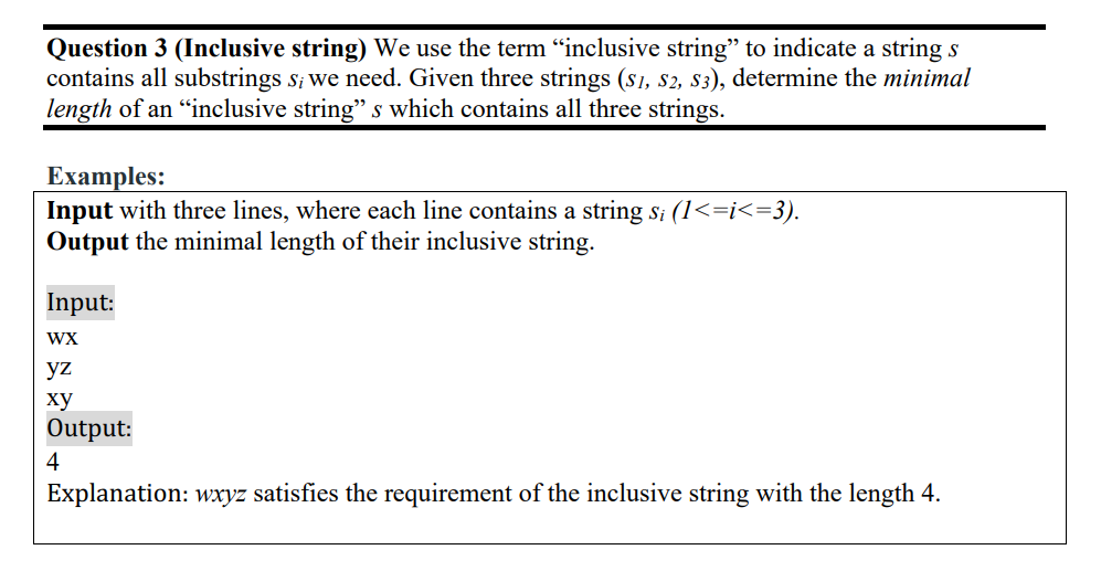 Solved In C language please find the min length of the word | Chegg.com