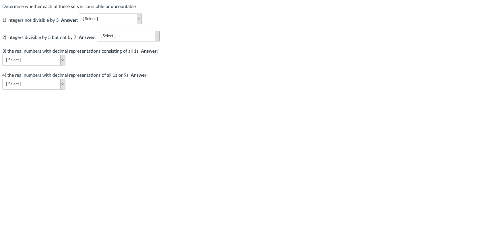 Solved Determine whether each of these sets is countable or | Chegg.com