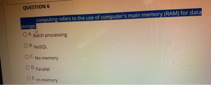 Solved QUESTION 6 computing refers to the use of computer's | Chegg.com