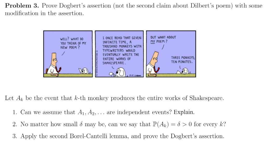 Solved Problem 3. Prove Dogbert's assertion (not the second | Chegg.com