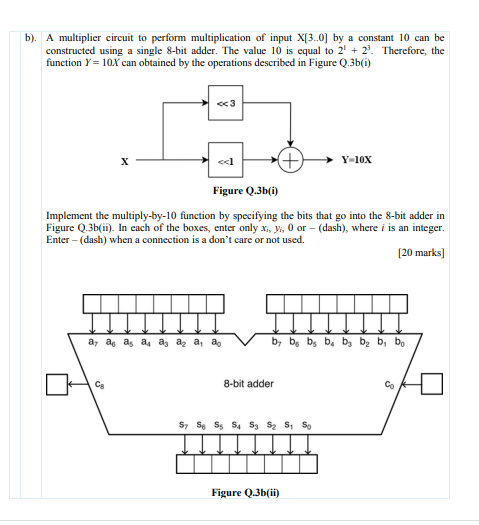 b). A multiplier circuit to perform multiplication of | Chegg.com