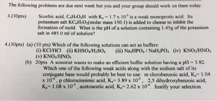 Solved The following problems are due next week but you and | Chegg.com