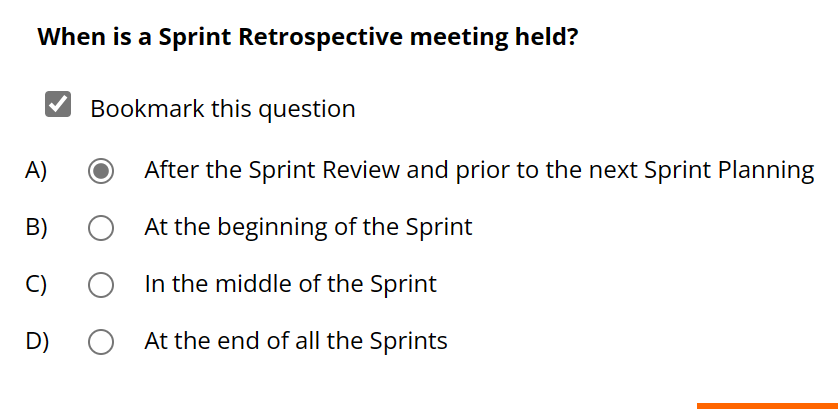 Solved When is a Sprint Retrospective meeting held?Bookmark | Chegg.com