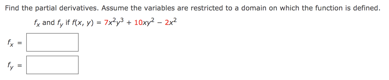 Solved Find the partial derivatives. Assume the variables | Chegg.com