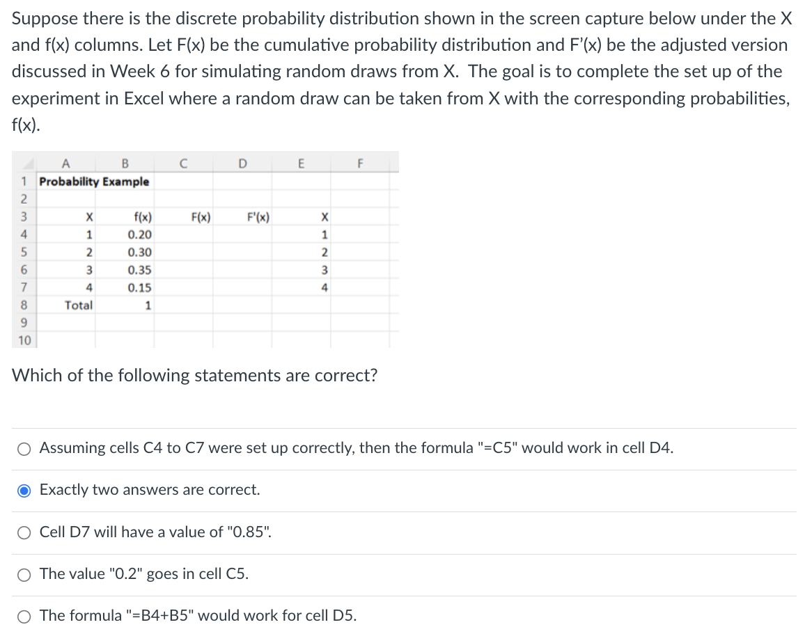 Solved Suppose there is the discrete probability | Chegg.com