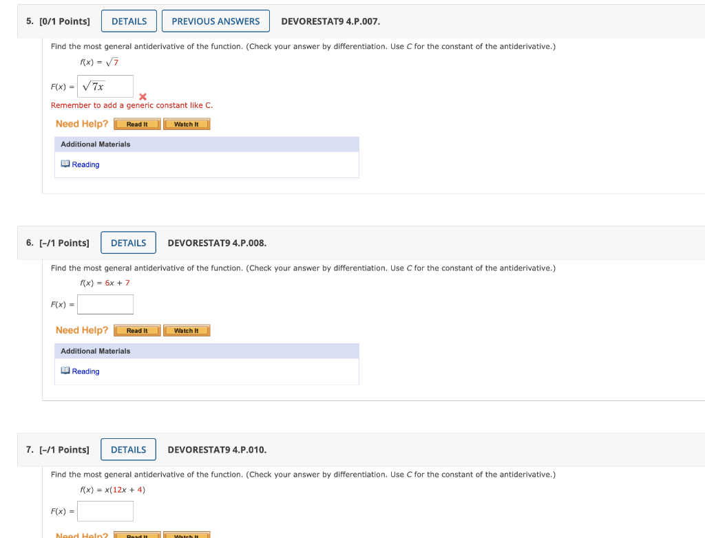 Solved DEVORESTAT9 4.P.007. Find the most general | Chegg.com