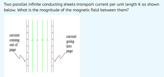Solved Two parallel infinite conducting sheets transport | Chegg.com