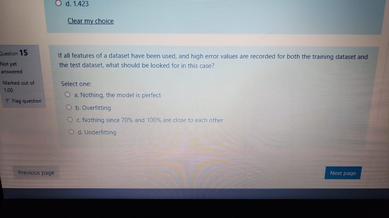 Solved Clear my choice If all features of a dataset have | Chegg.com