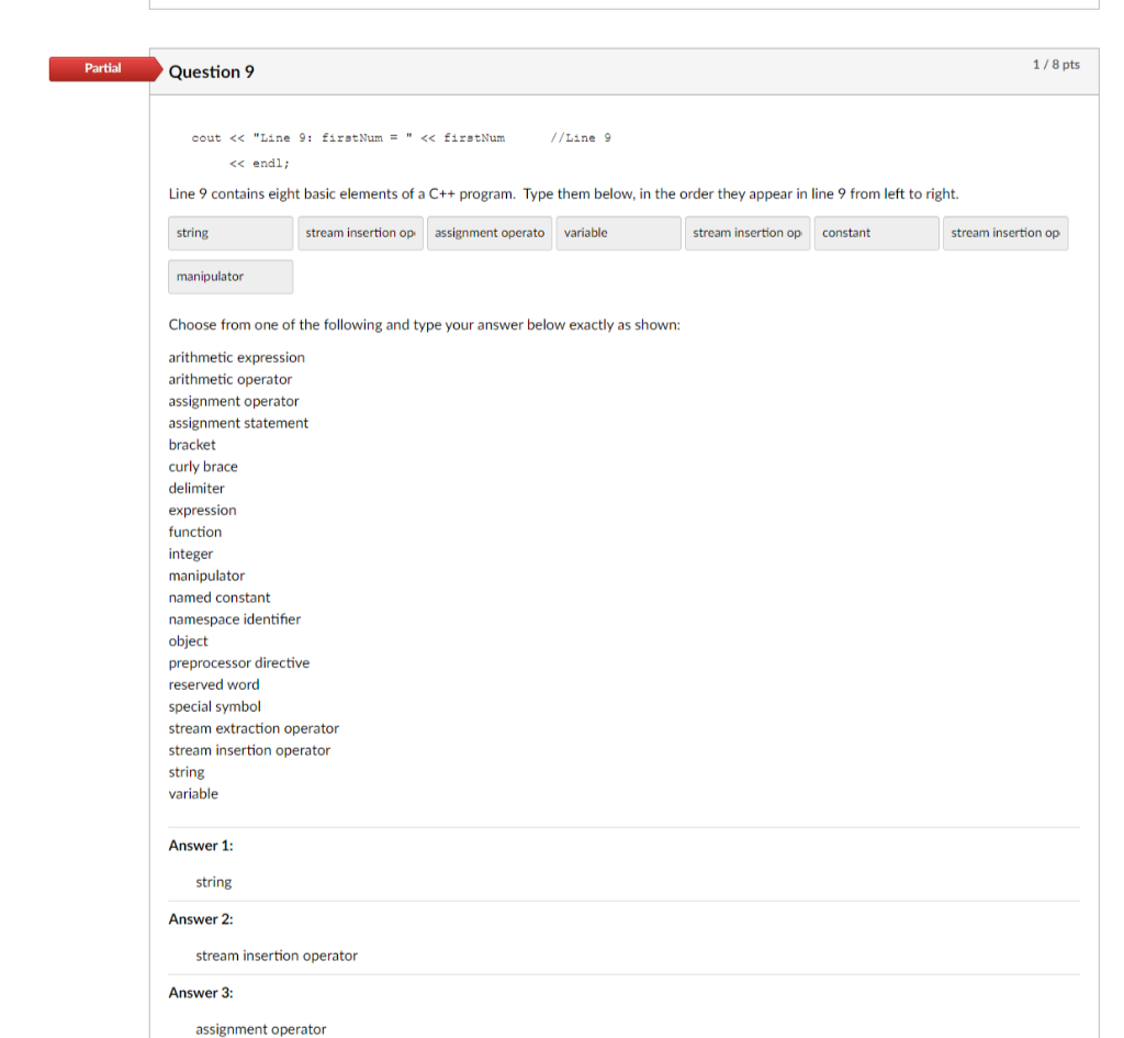 Solved cout ≪ "Line 9: firatNum ="≪ firatNum //Line 9≪ endl; | Chegg.com