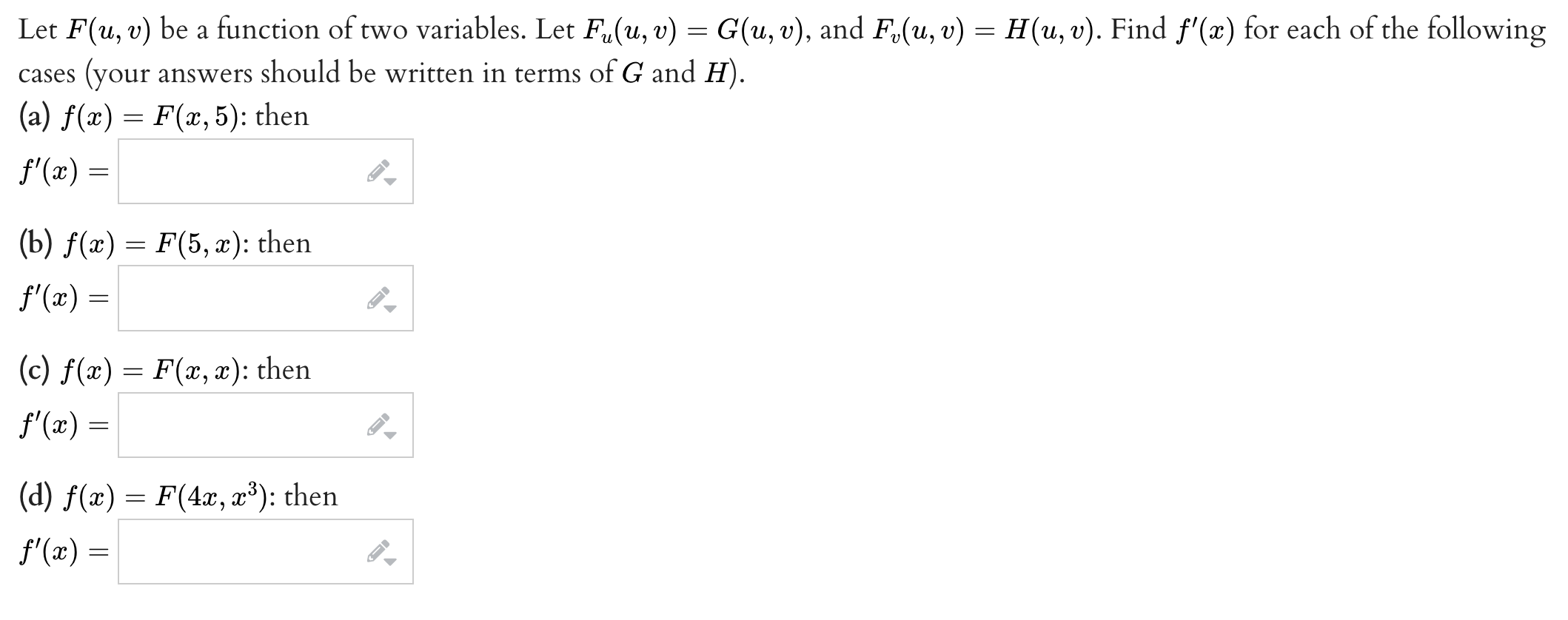 Solved Given z=f(x,y),x=x(u,v),y=y(u,v), with x(4,2)=3 and | Chegg.com