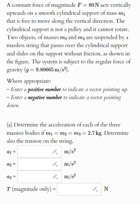 A constant force of magnitude F=80N ﻿acts | Chegg.com