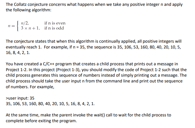 Solved The Collatz conjecture concerns what happens when we | Chegg.com