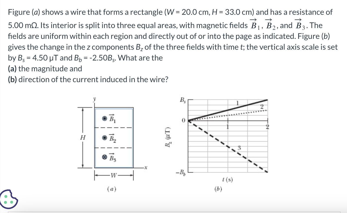 Solved W=20.0cm,H=33.0cm 5.00mΩ. ﻿Its interior is ﻿split | Chegg.com