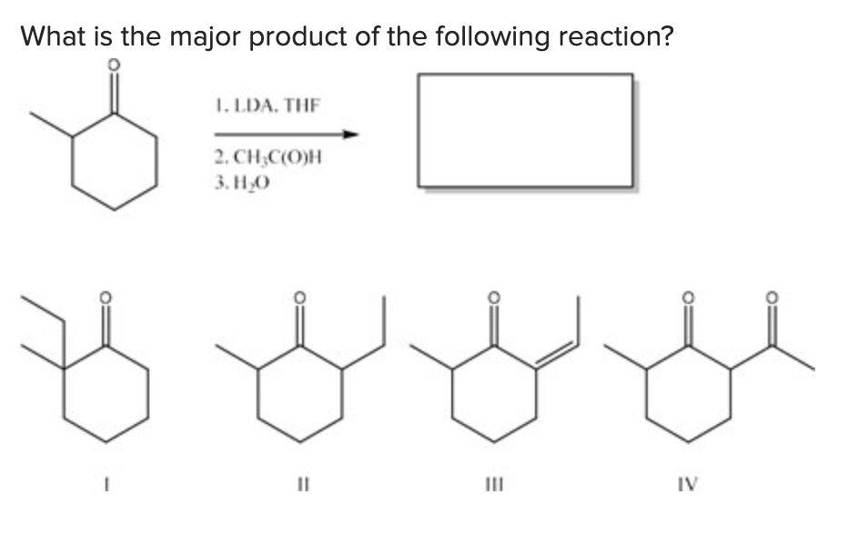 Solved What is the major product of the following reaction? | Chegg.com