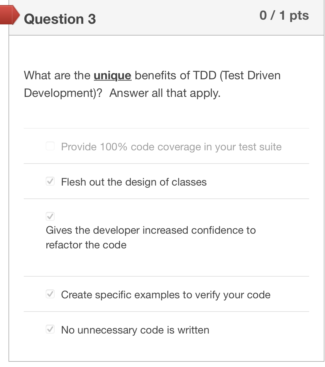 Solved What Are The Unique Benefits Of Tdd Test Driven 