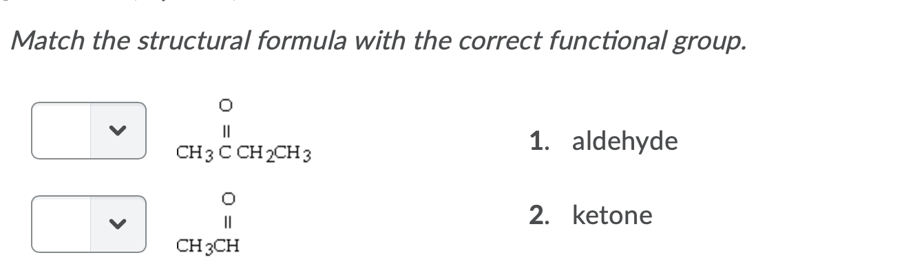 Solved Match the structural formula with the correct | Chegg.com