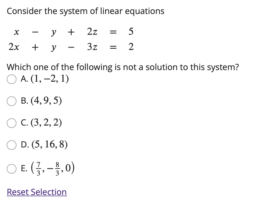 Solved Consider the system of linear equations | Chegg.com