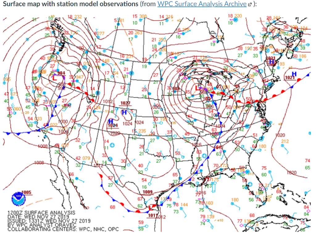 Instructions For the mid-latitude cyclone over the US | Chegg.com