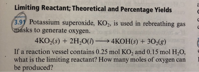 Solved Limiting Reactant: Theoretical and Percentage Yields | Chegg.com