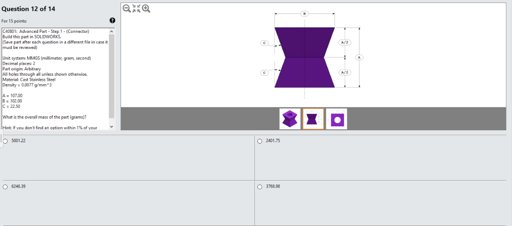 Solved Question 12 of 14 For 15 points: C40801: Advanced | Chegg.com