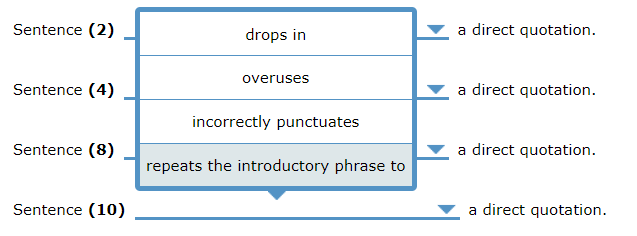 Solved 2. Integrating Quotations When you want to use | Chegg.com