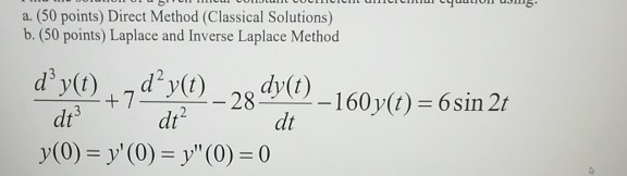 Solved a. (50 points) Direct Method (Classical Solutions) b. | Chegg.com