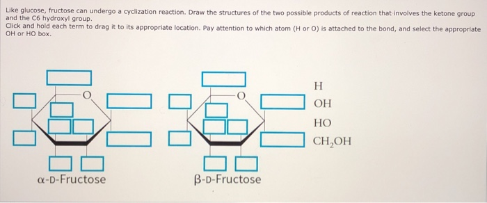 Solved Like glucose, fructose can undergo a cyclization | Chegg.com