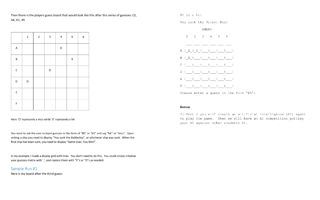 Solved Battleship Part 1 In this assignment we recreate the | Chegg.com