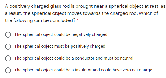 Solved A positively charged glass rod is brought near a | Chegg.com