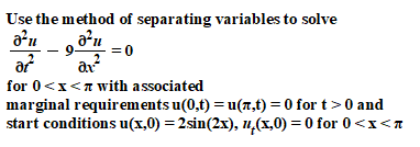 Solved Use the method of separating variables to solve a u | Chegg.com