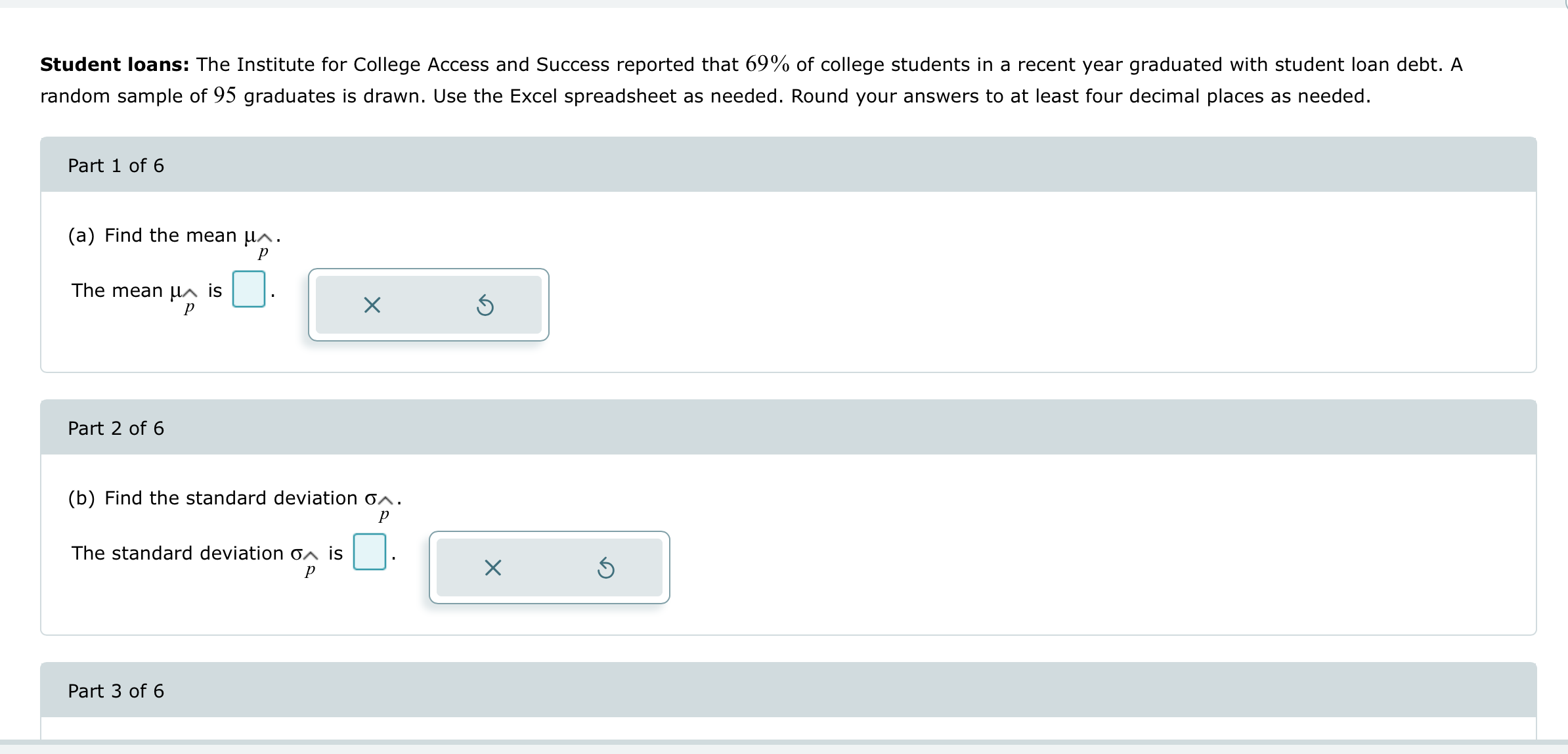 Solved (c) Find the probability that less than 56% of the | Chegg.com