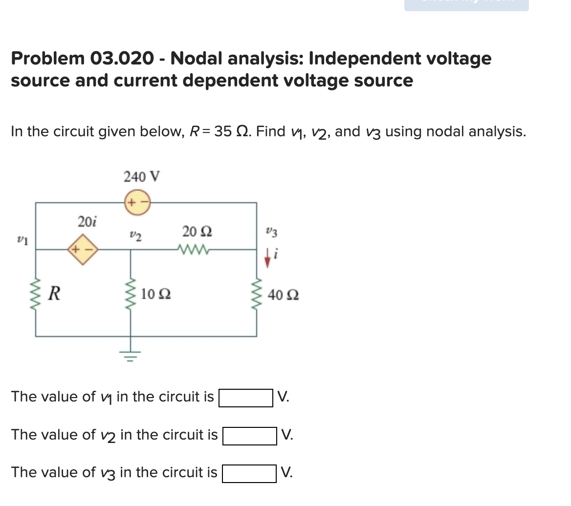 do ﻿this problemProblem 03.020 - ﻿Nodal analysis: | Chegg.com