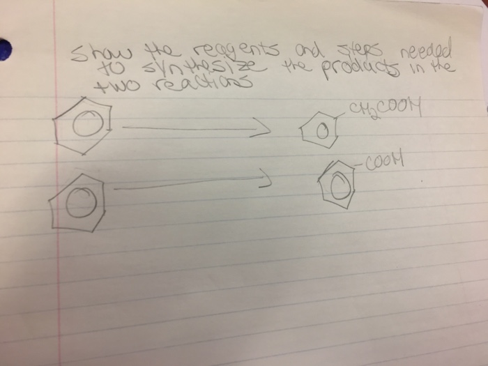 Solved Show the reagents and steps needed to synthesize the | Chegg.com