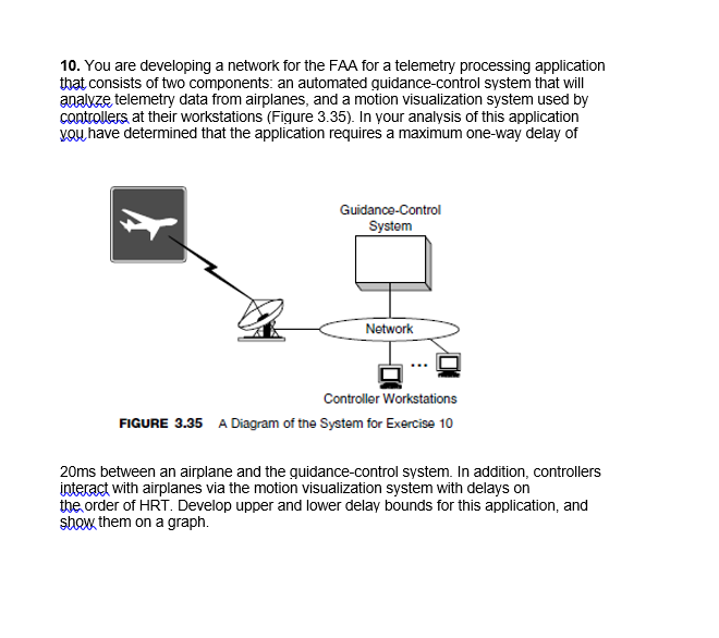 10. You are developing a network for the FAA for a | Chegg.com