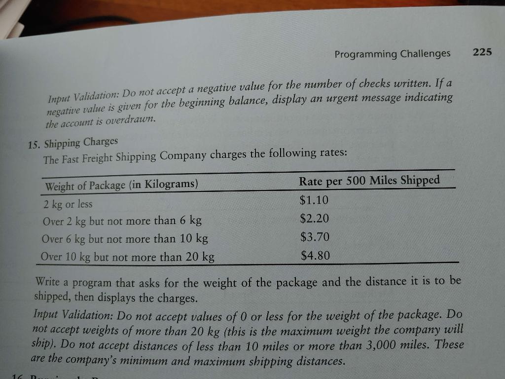 Solved Input Validation Do Not Accept A Negative Value For Chegg