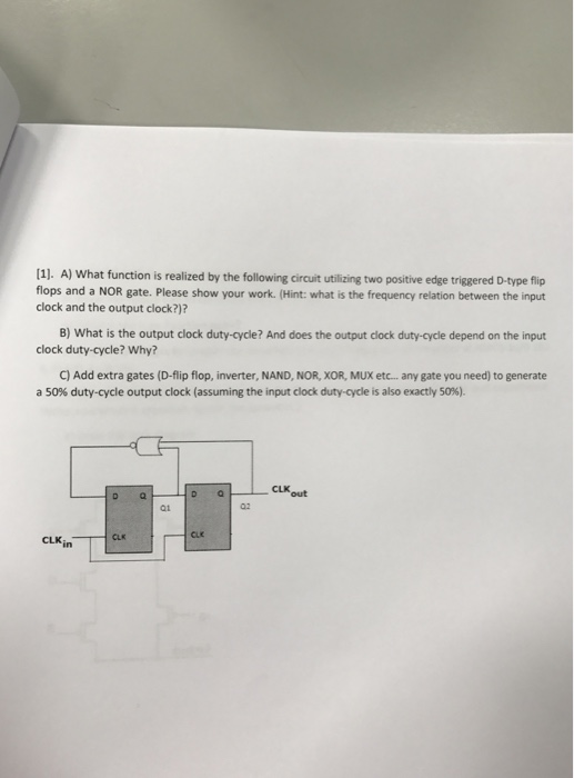 Solved A) What function is realized by the following circuit | Chegg.com