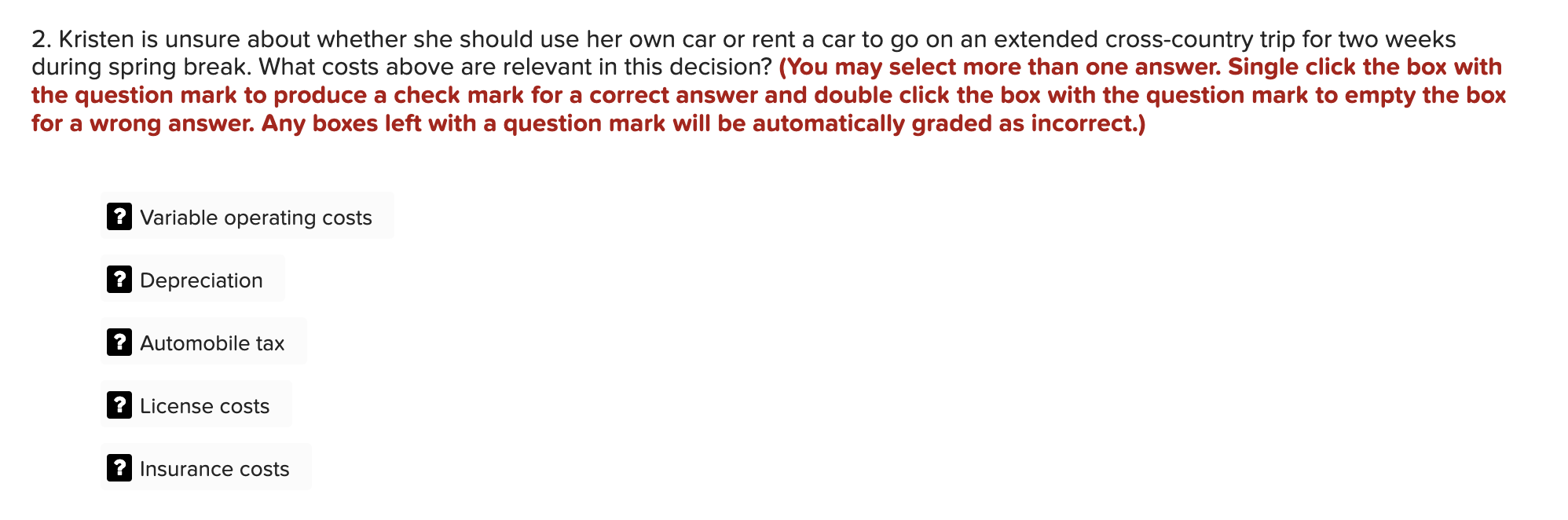 Solved The Variable Operating Cost Consists Of Gasoline