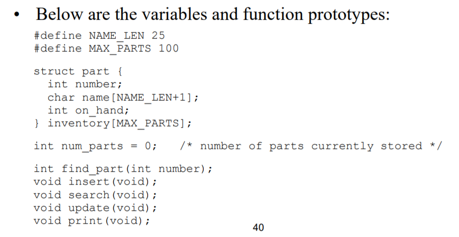 Solved 3. (10 points) Write “inventory.c” program to | Chegg.com