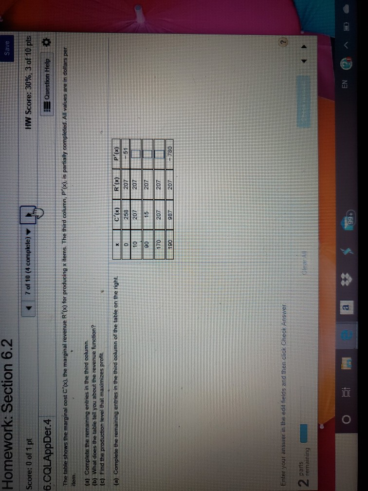 Solved Save Homework Section 6 2 Score 0 Of 1 Pt